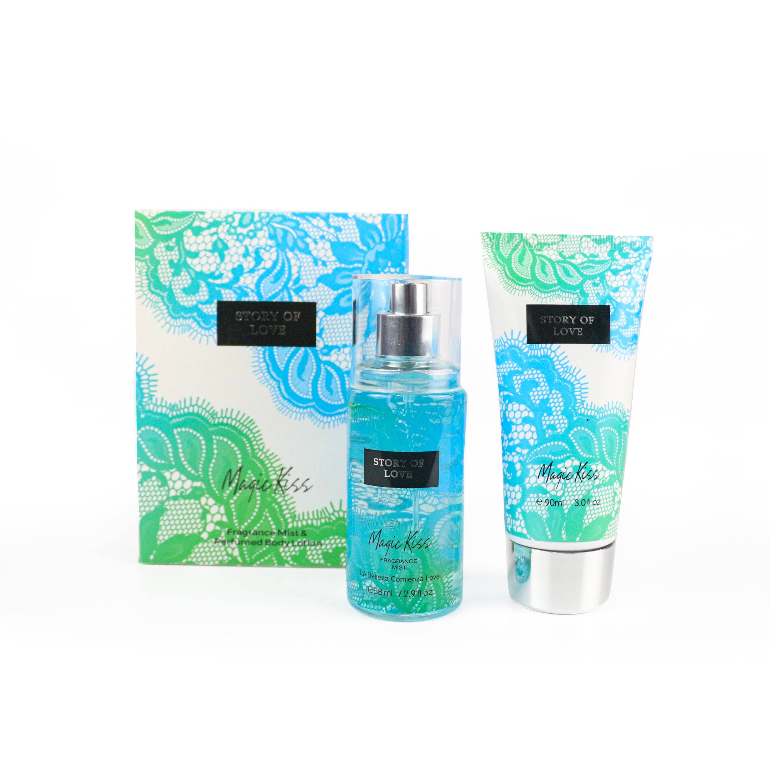 Loción en spray + loción en crema diseño mandalas, azúl y verde ...